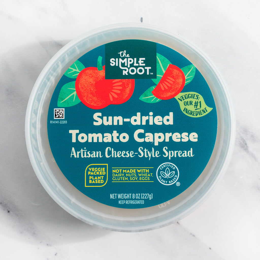 Sun-Dried Tomato Caprese Cheese Style Spread by The Simple Root – wuzafood